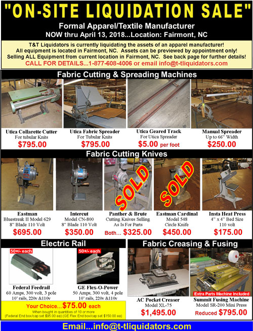 Current Liquidations and Inventory Sales Flyer